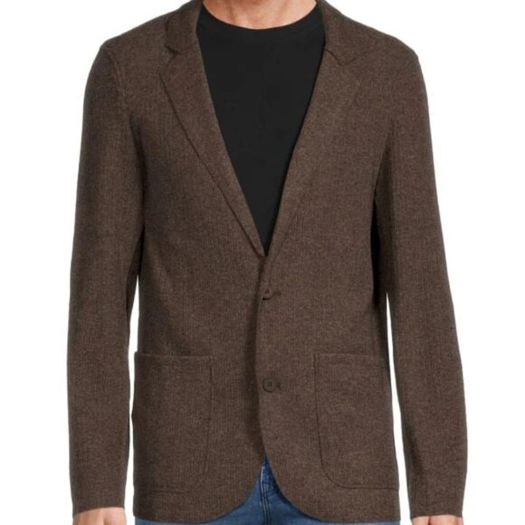 Kenneth Cole | Suits & Blazers | Kenneth Cole Dark Brown Knit Cardigan ...